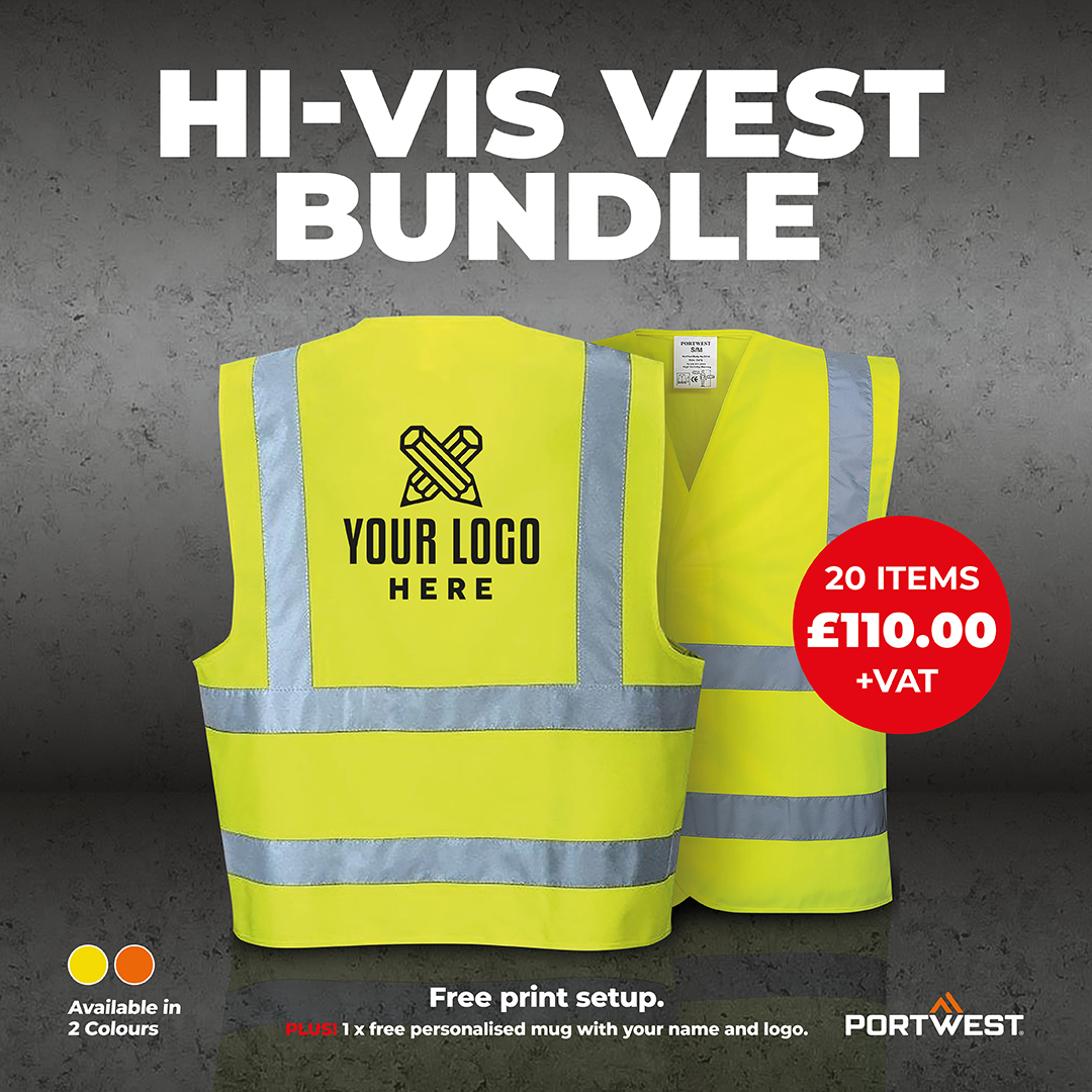 Hi Vis Two Band & Brace Vest Bundle - Redrok Workwear Centre - Plymouth
